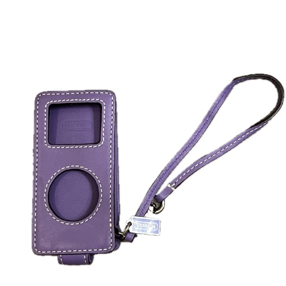 Coach | Accessories | Coach Leather Apple Ipod Nano Case Purple ...